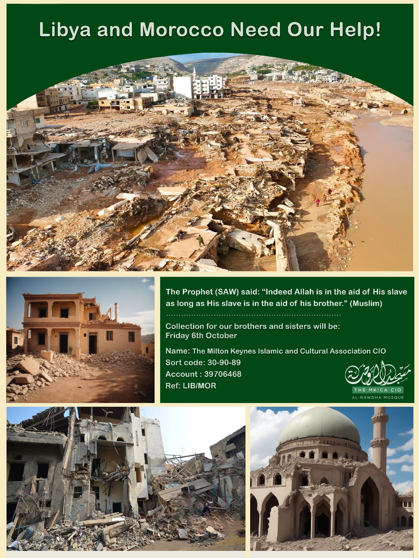 Libya and Morocco Need Our Help – Al-Rawdha Mosque